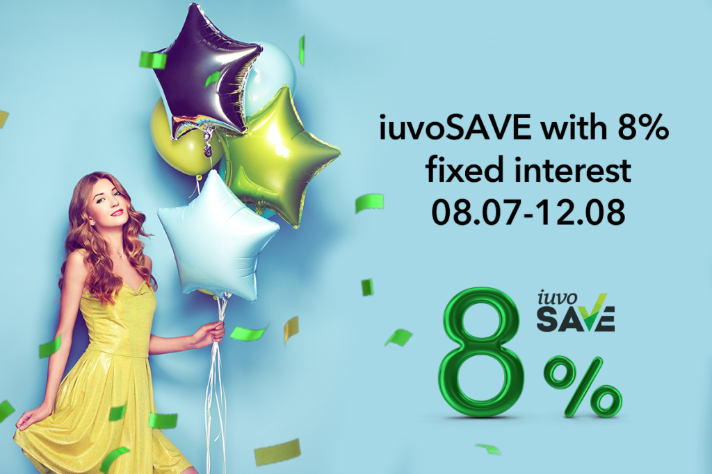 IuvoSAVE with 8% interest! Promo from 08.07. to 12.08.2024 - Iuvo - Invest in loans. We made it ...